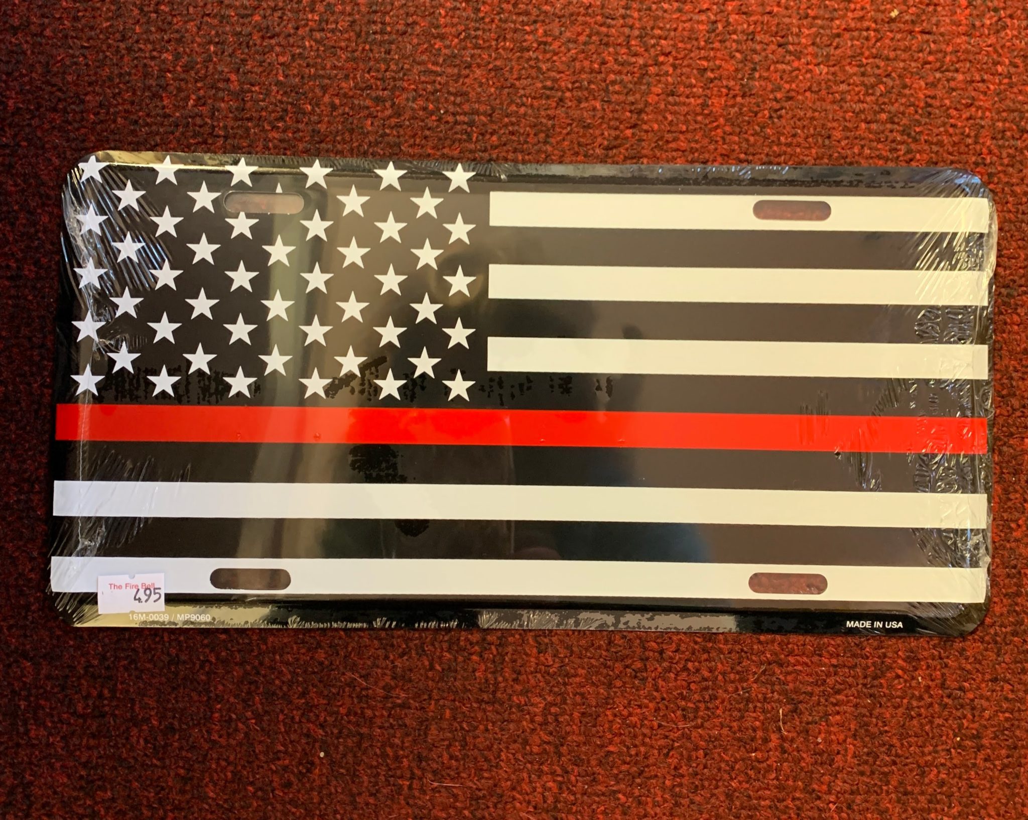 License Plate - Fire Department, Thin Red Line - The Fire Bell