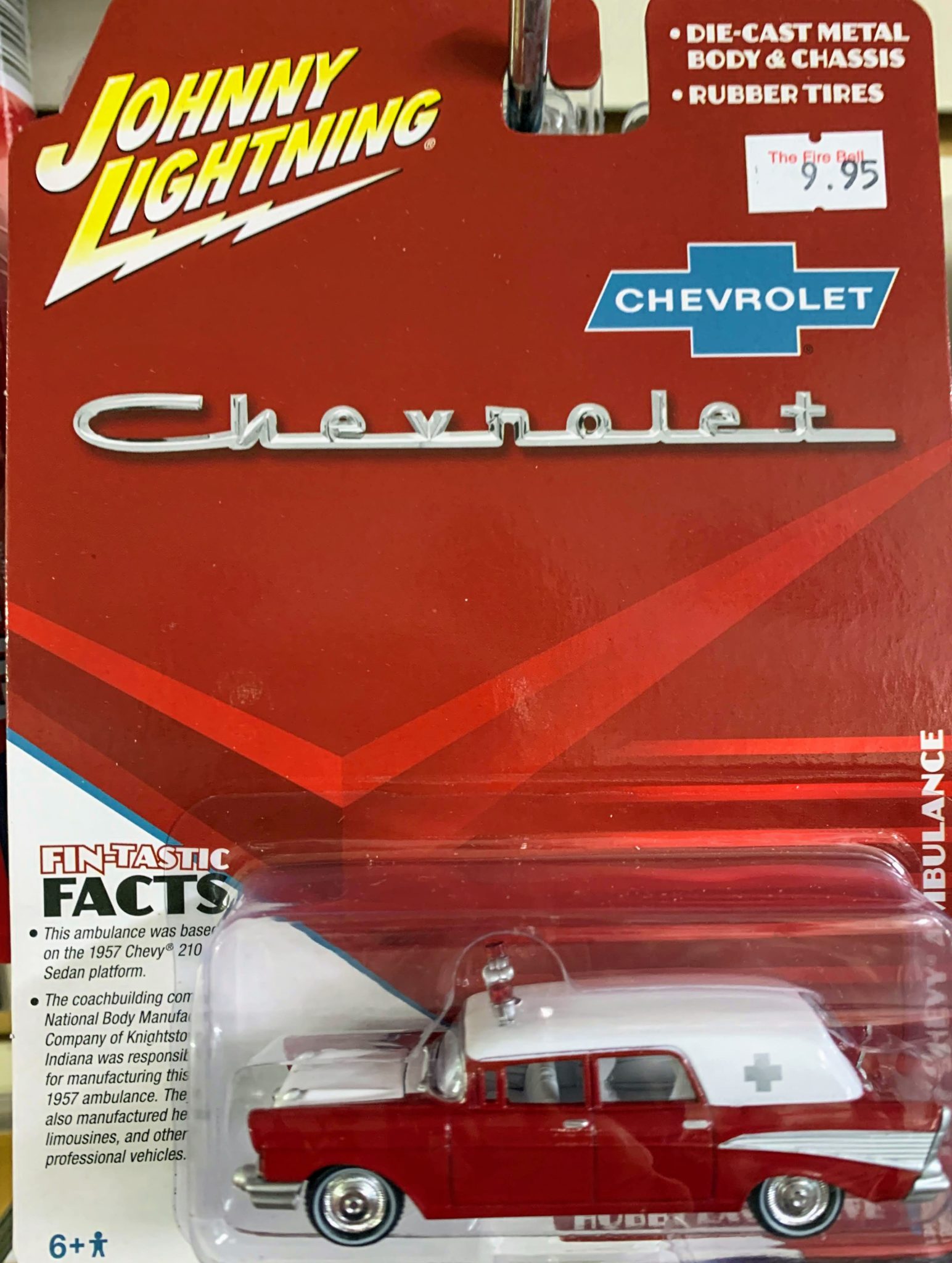 Chevrolet 1957 Ambulance, Red with White Trim - The Fire Bell