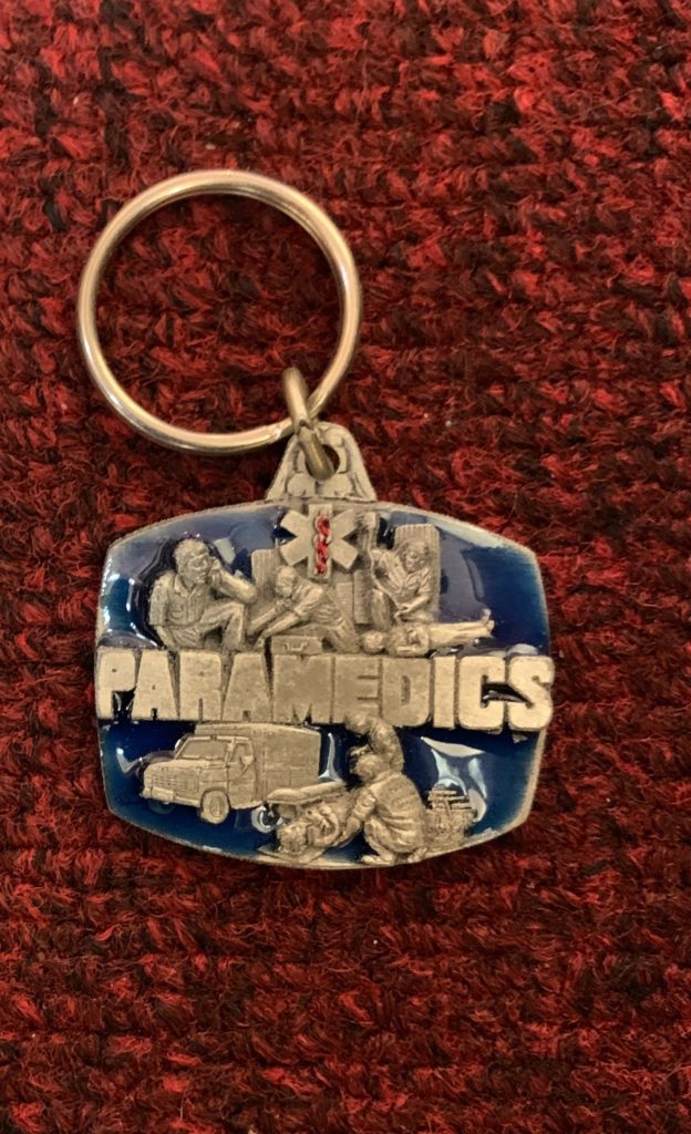 Key Chain - Paramedic Enamel Blue - The Fire Bell