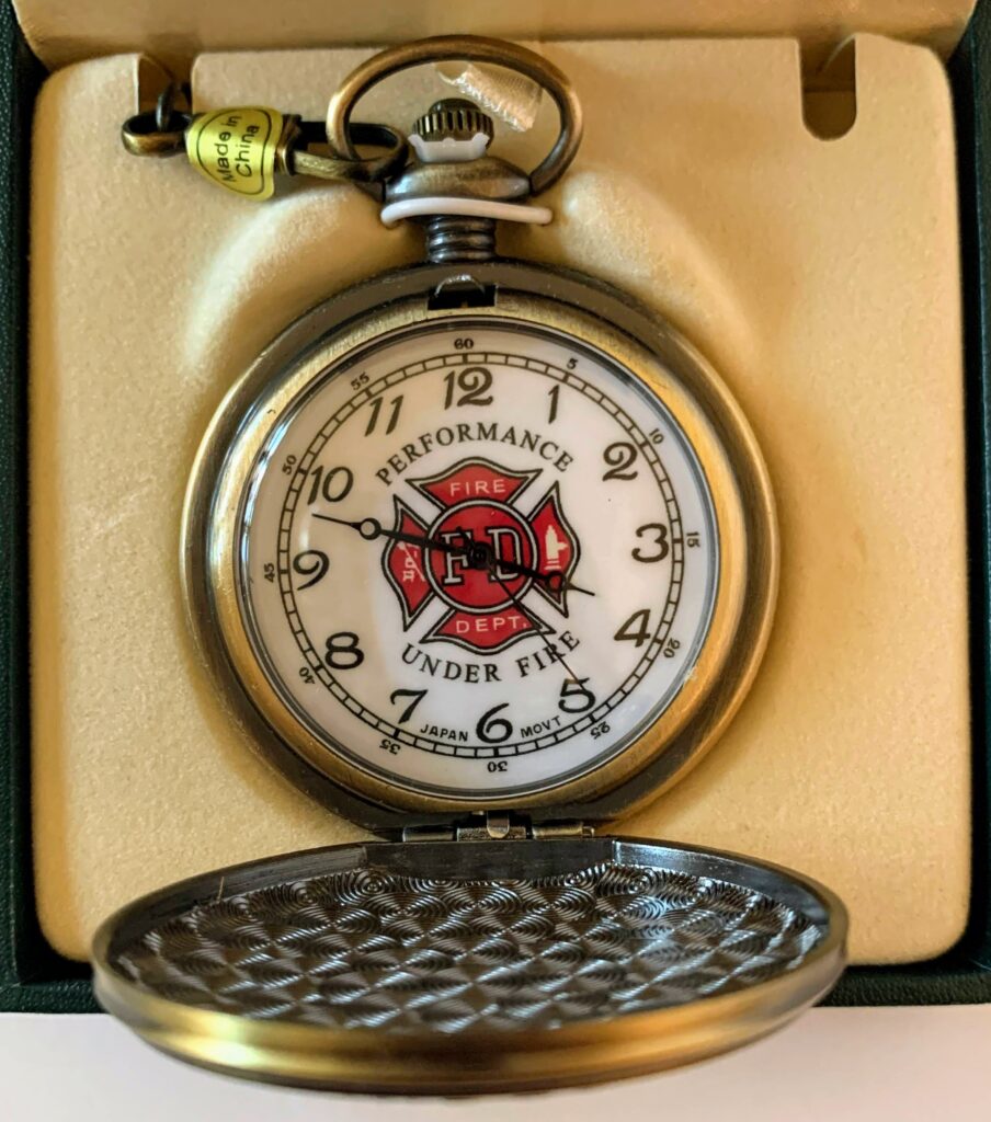 Pocket Watch - Firefighter Courage Under Fire - The Fire Bell