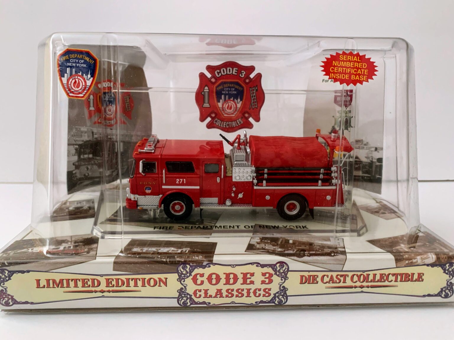 Code 3 - FDNY Mack CF Pumper 271, Red - The Fire Bell