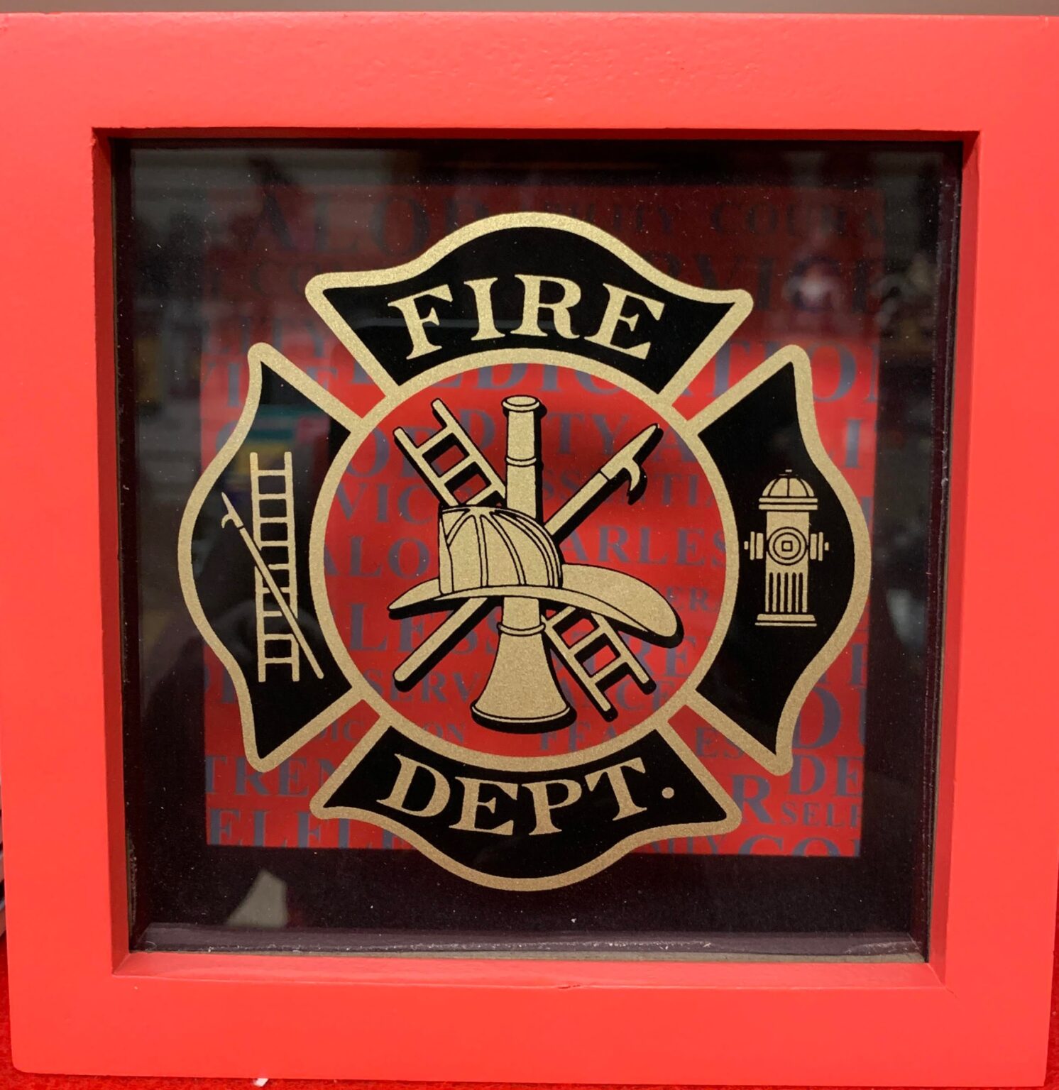 Coin Bank - Maltese Cross Transparent Box - The Fire Bell