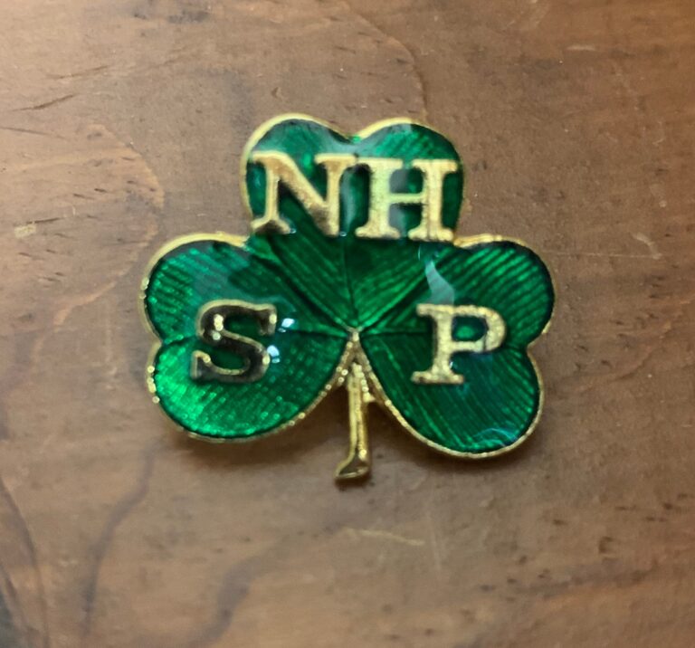 Lapel Pin - Shamrock NH State Police - The Fire Bell