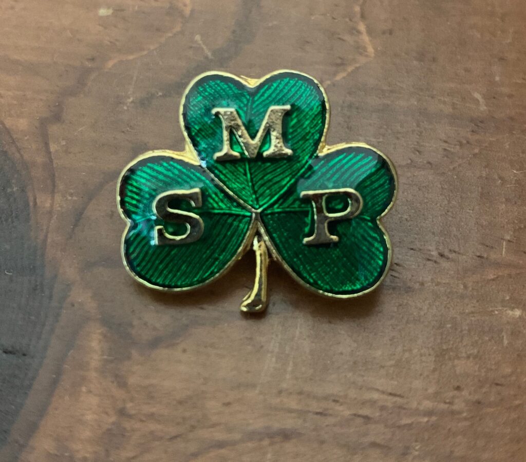 Lapel Pin - Shamrock M State Police - The Fire Bell