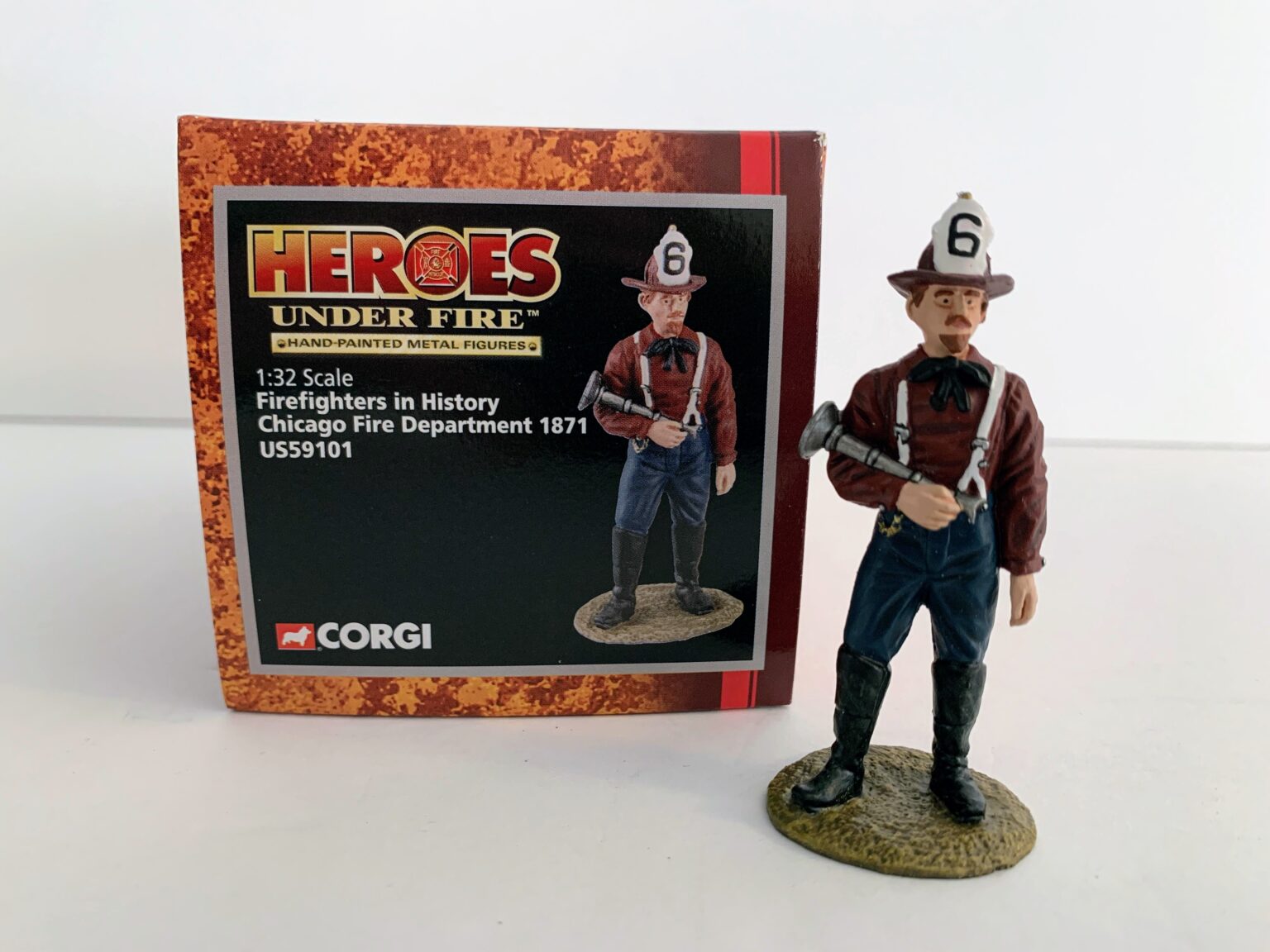 Corgi - Chicago 1871 Firefighter Figure - The Fire Bell
