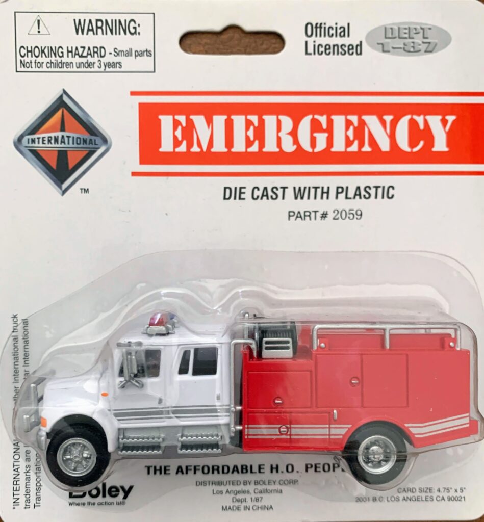 International 7000 Series Crew Cab Brush Fire Truck, White Cab - The ...