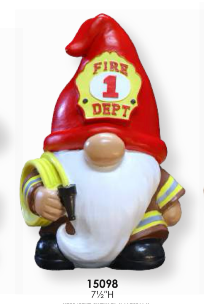 Garden Gnome - Firefighter - The Fire Bell