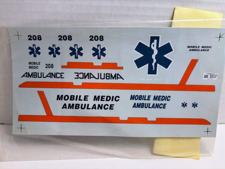 Diecast Decals - Ambulance /Medic Decal Set - The Fire Bell