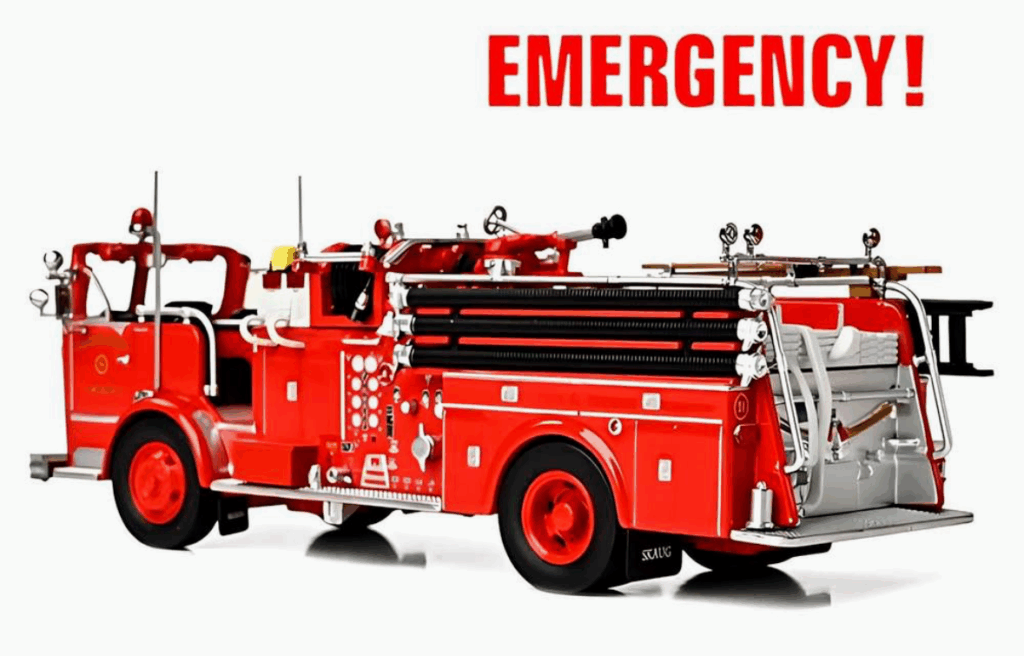 EMERGENCY! 1965 Crown Firecoach Engine 51 LACOFD - The Fire Bell